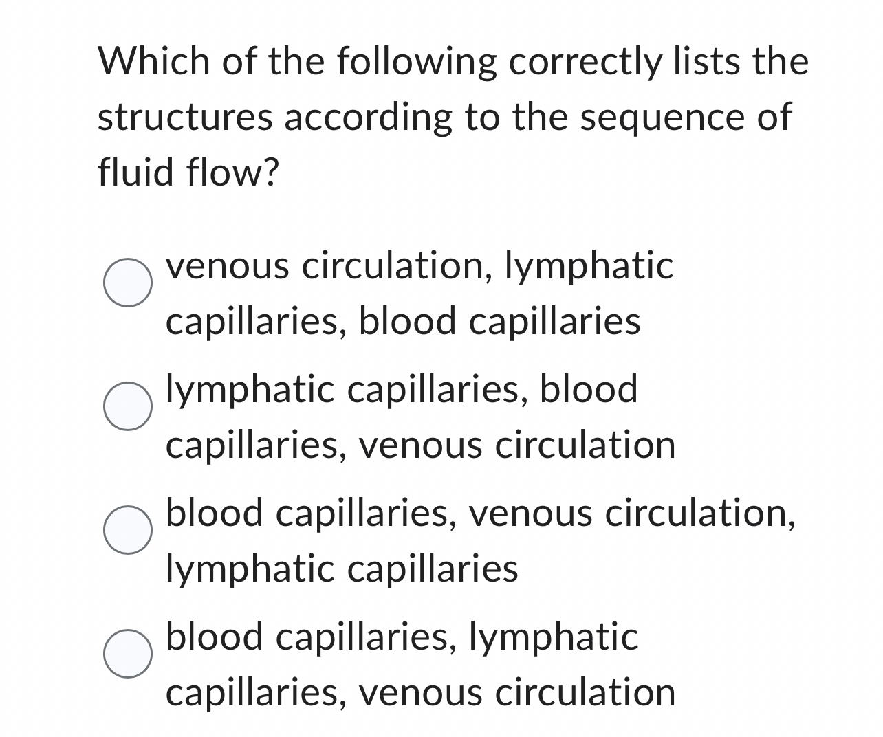 Solved Which of the following correctly lists the structures | Chegg.com