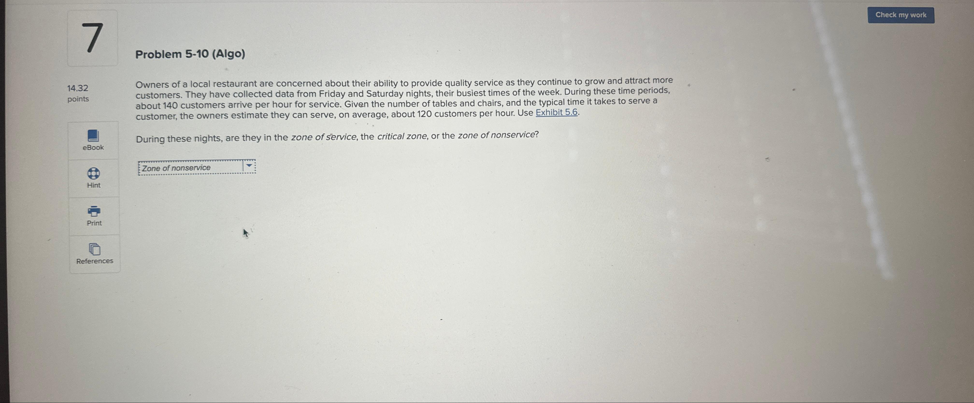Solved Problem 5-10 (Algo)14.32 ﻿pointse eBook -30Owners of | Chegg.com