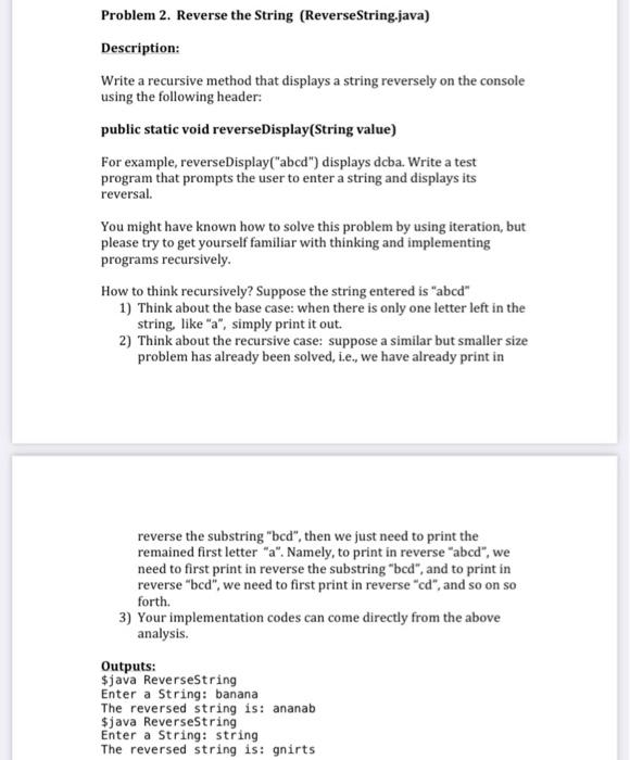 Solved Problem 2 Reverse The String Reversestringjava 1080