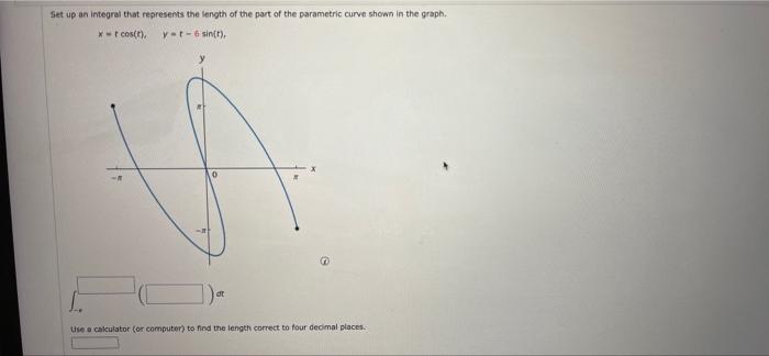 Solved Set up an integral that represents the length of the | Chegg.com