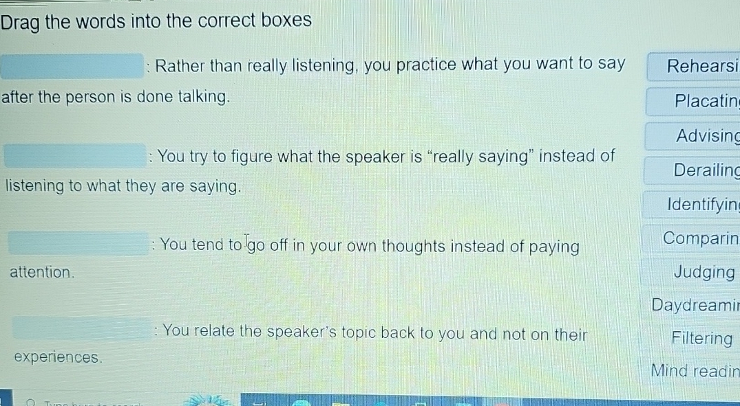 Solved Drag the words into the correct boxesRather than | Chegg.com