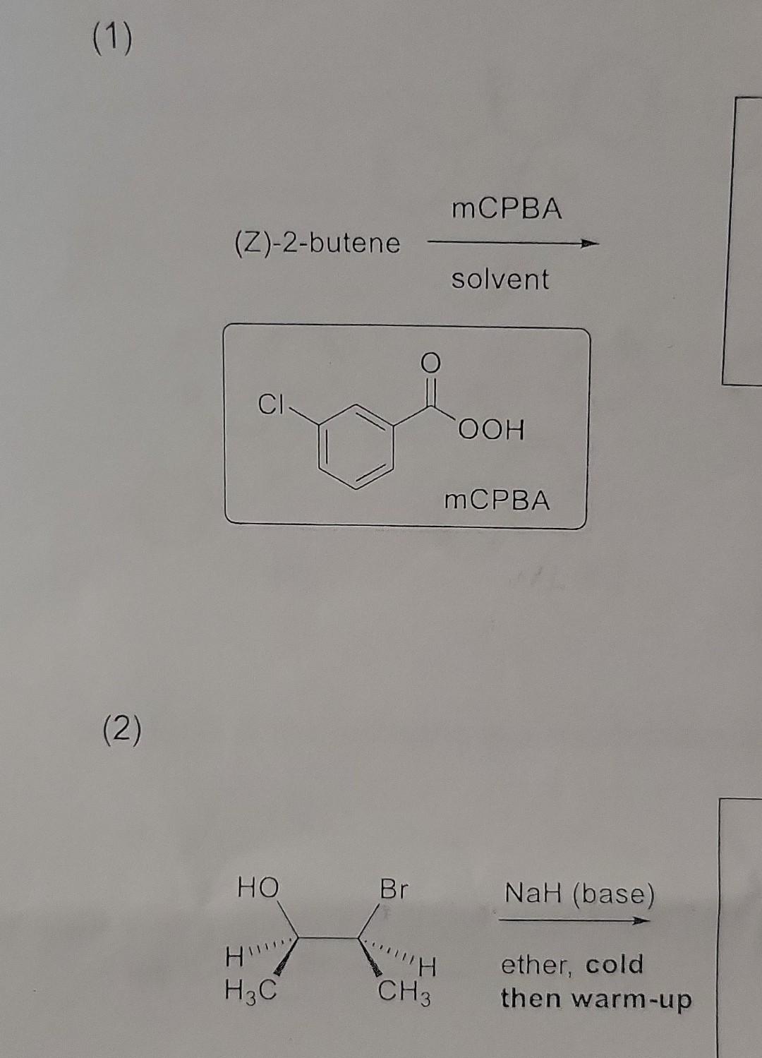 Solved mCPBA (2)(3) 1) 3 2) Me2 S | Chegg.com