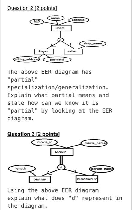 Solved Question 1 (2 point] name NID address Users shop_name | Chegg.com