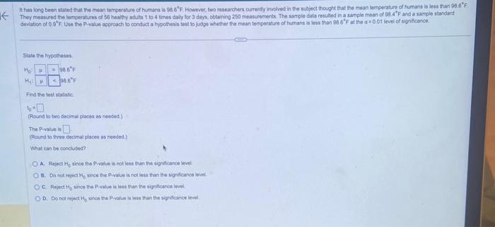 Solved It has long been stased that the mese tempersture of | Chegg.com