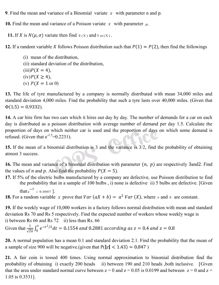 Solved Find the mean and variance of a Binomial variate x | Chegg.com
