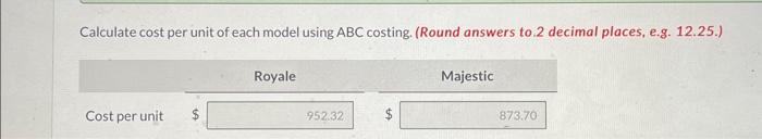 Solved Calculate Gross Profit Per Unit Of Each Model Using