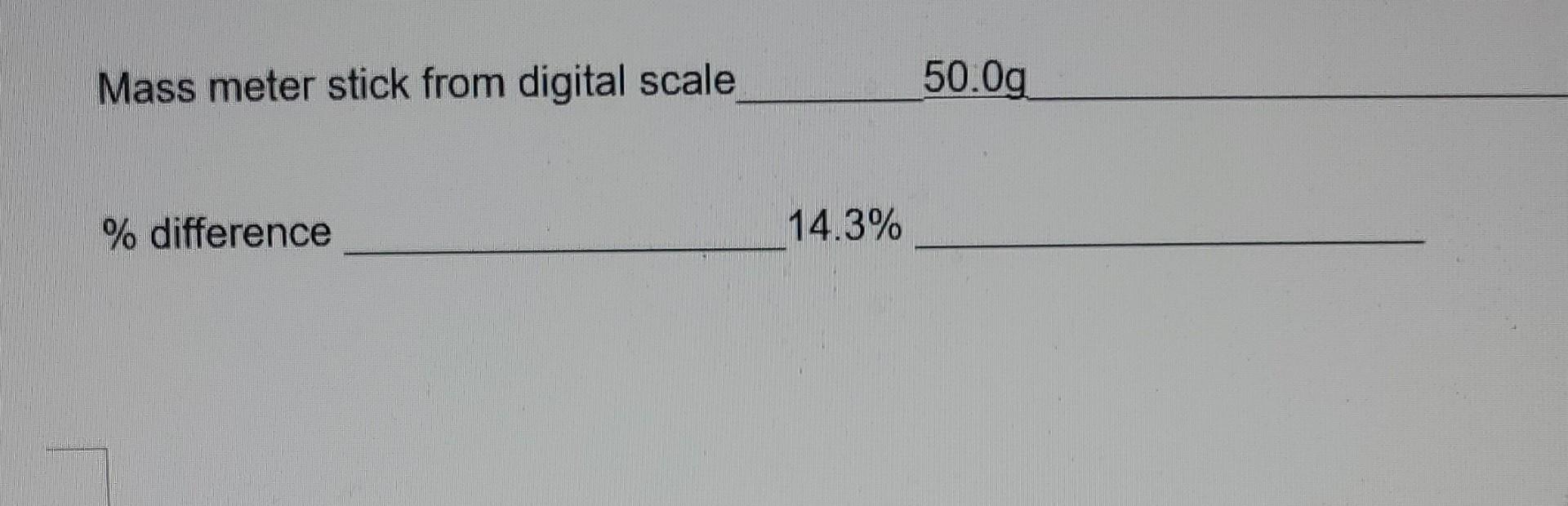 Solved Step1: a meter stick alone Obtain a meter stick, | Chegg.com