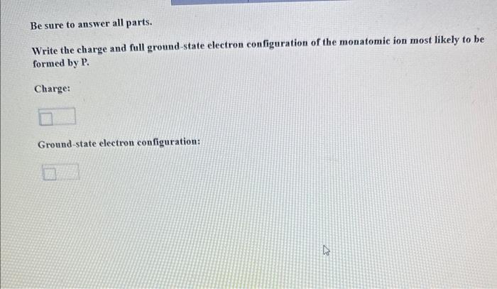 Solved Be Sure To Answer All Parts Write The Charge And