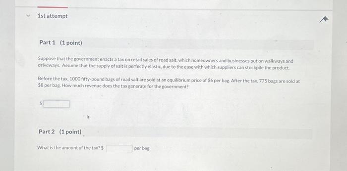 Solved Suppose that the government enacts a tax on retail | Chegg.com