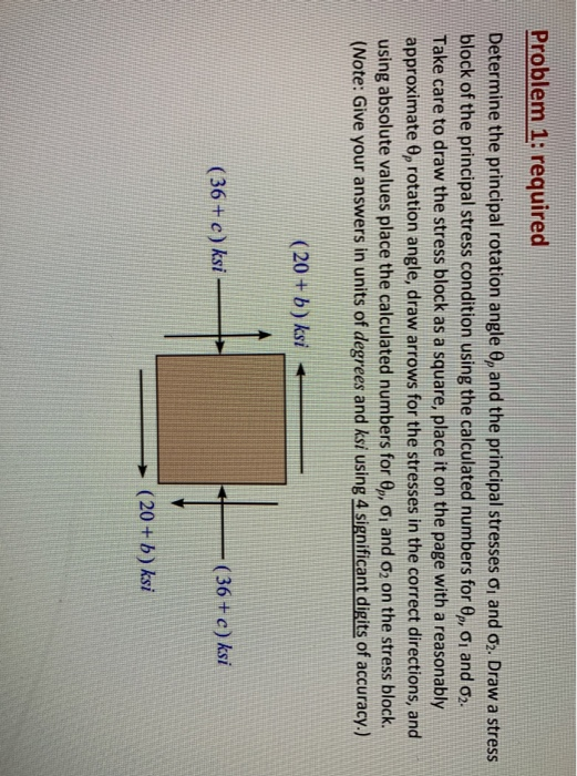 Solved Problem 1: required Determine the principal rotation | Chegg.com