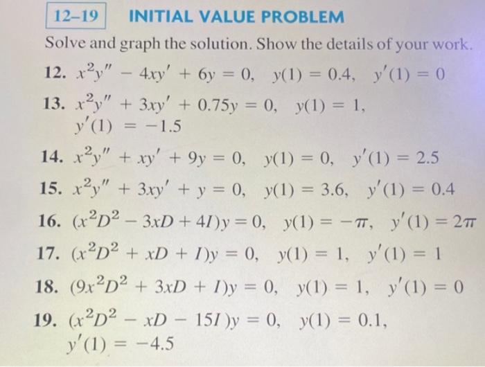 Solved Solve and graph the solution. Show the details of | Chegg.com