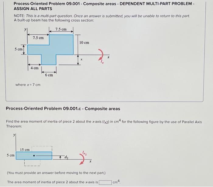Solved Process-Oriented Problem 09.001 - Composite areas - | Chegg.com Solved Process-Oriented Problem 09.001 - Composite areas - | Chegg.com