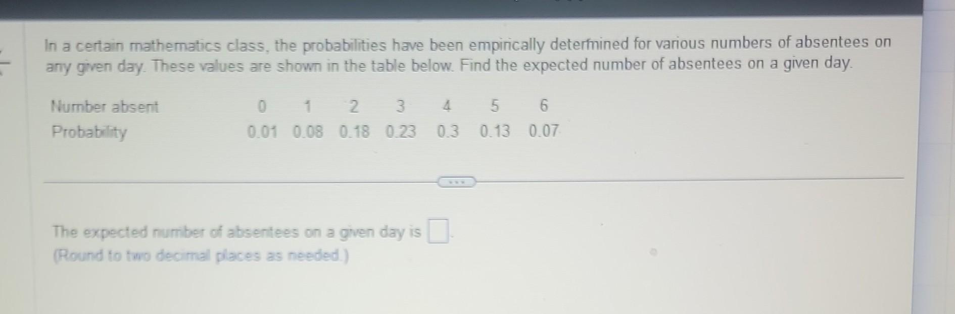 Solved In a certain mathematics class, the probabilities | Chegg.com