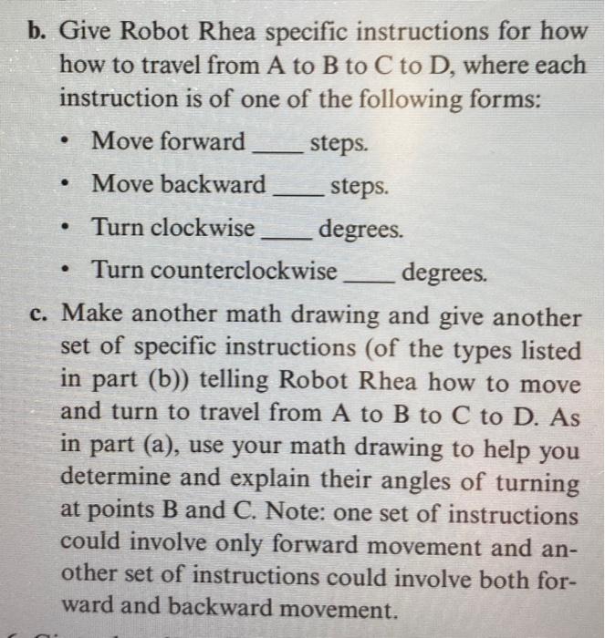 Solved 5. Robot Rhea, who is depicted as an arrow in Figure | Chegg.com
