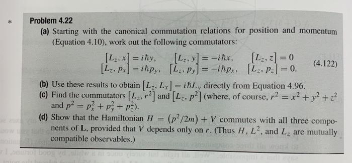 Solved Problem 4.22 (a) Starting with the canonical | Chegg.com