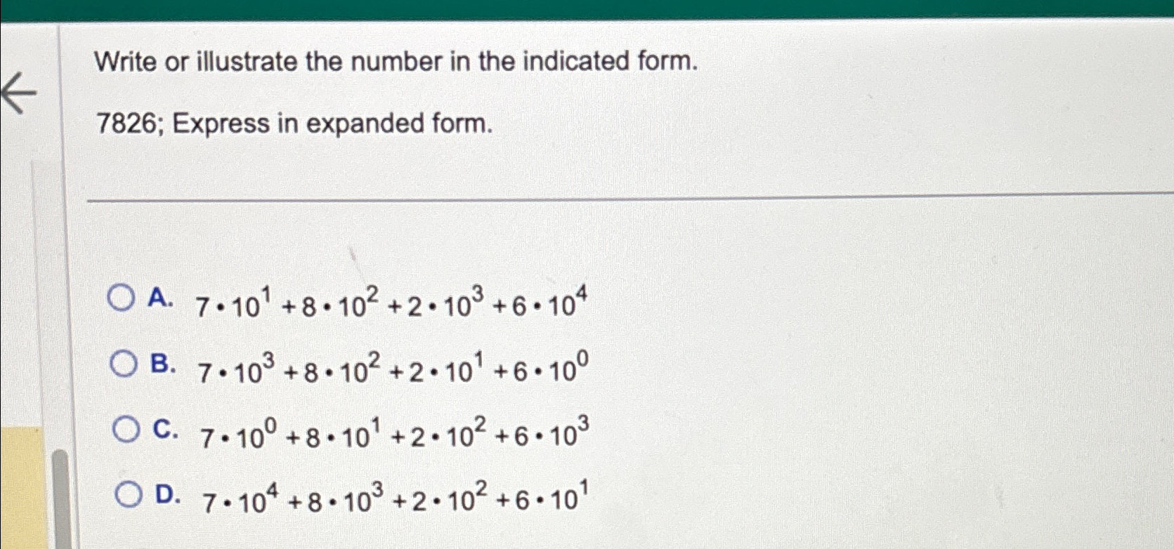 Solved Write or illustrate the number in the indicated | Chegg.com