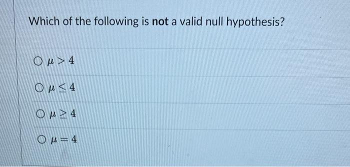 Solved Which of the following is not a valid null | Chegg.com