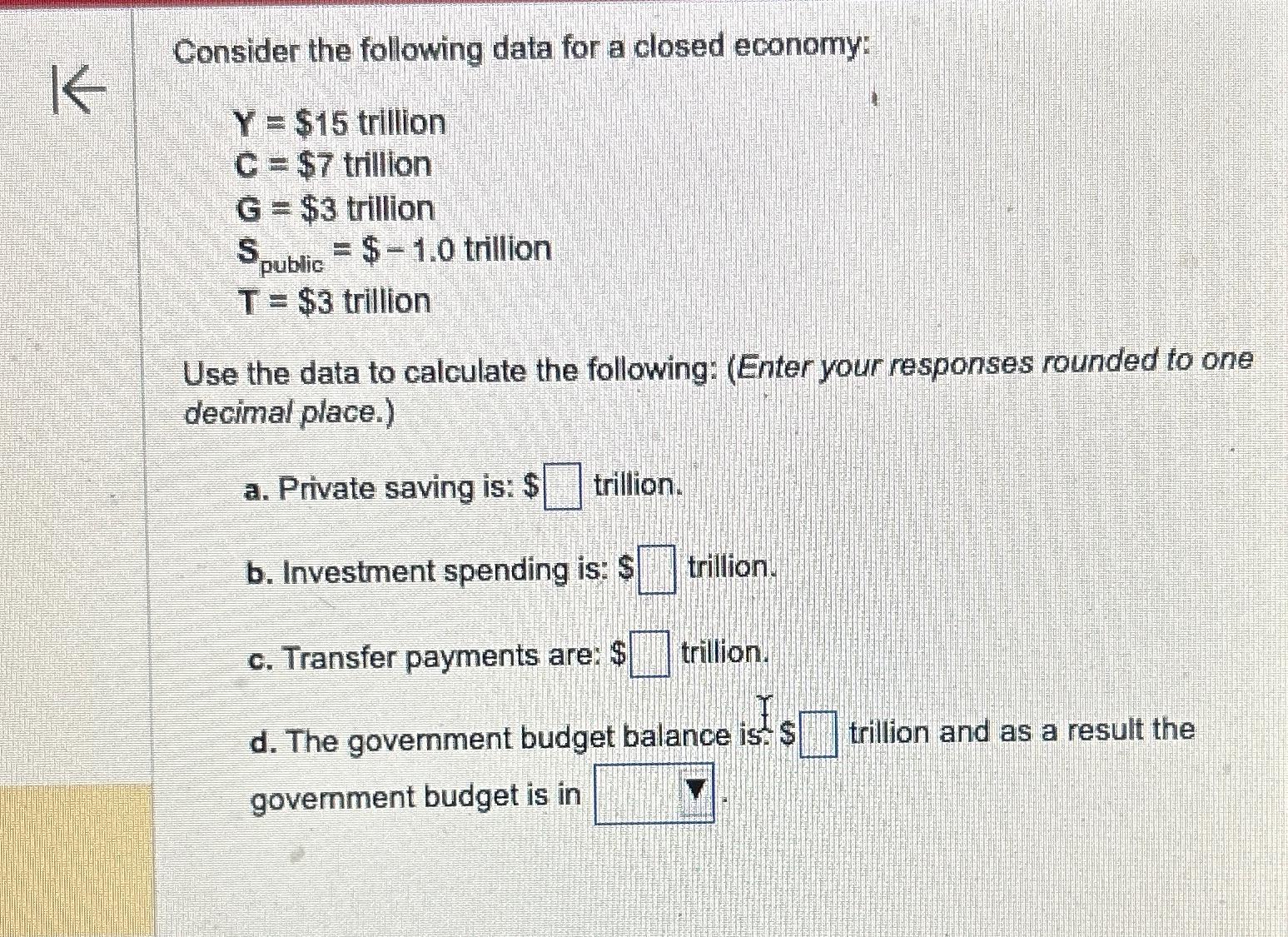 Solved Consider the following data for a closed | Chegg.com