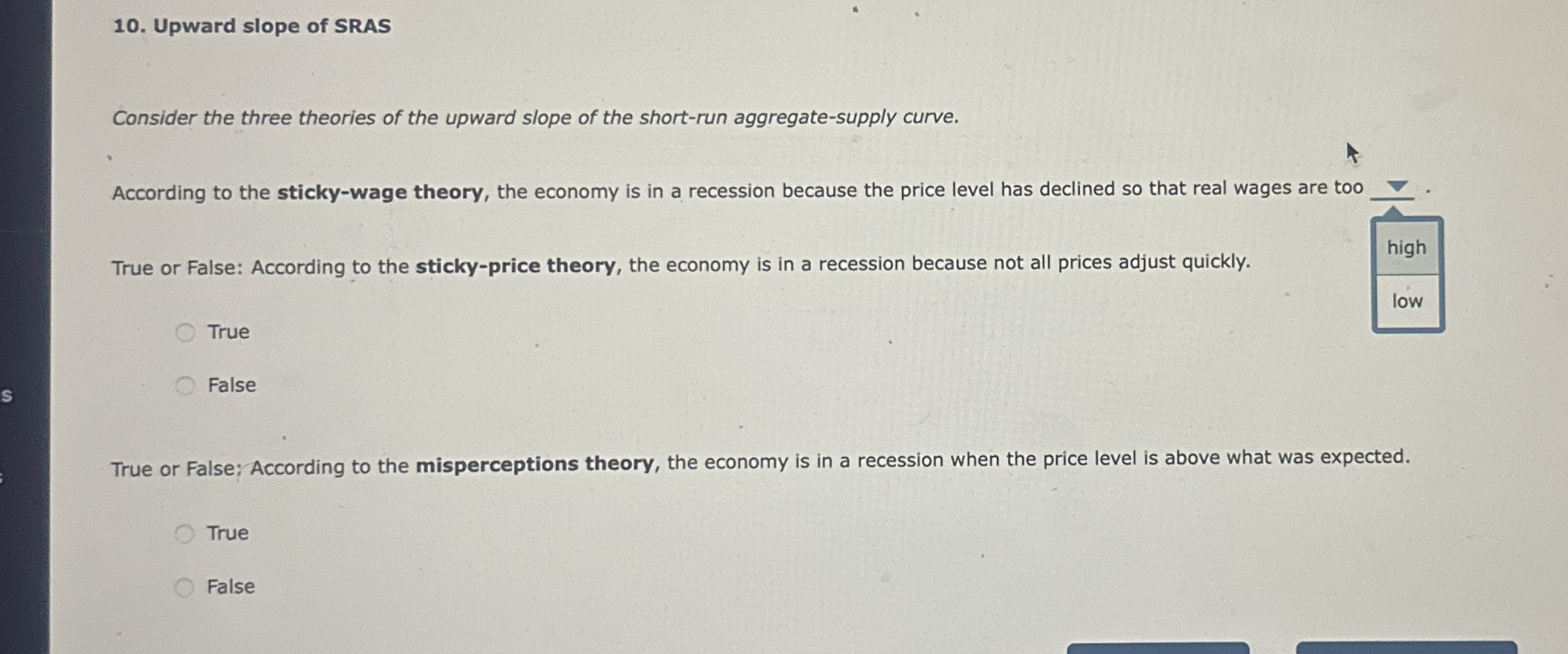 Solved Upward slope of SRASConsider the three theories of | Chegg.com