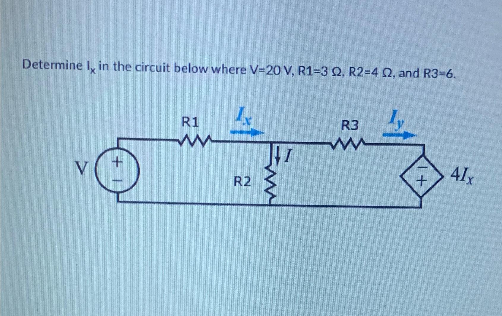 Solved Determine Ix ﻿in the circuit below where | Chegg.com