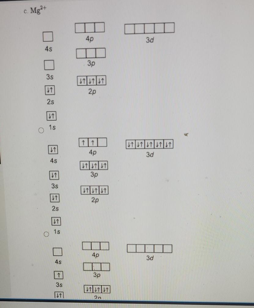 Solved d C1 1 11 |1|1|11 3d 4р 4s Зр 3s 11 2р 2s 1s 4р 3d 4s | Chegg.com