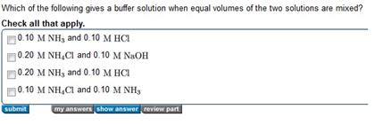 Solved Which of the following gives a buffer solution when | Chegg.com