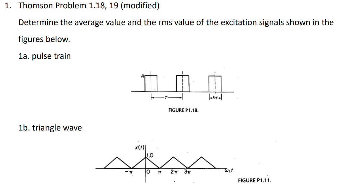 Solved Thomson Problem 1.18, 19 (modified)Determine the | Chegg.com