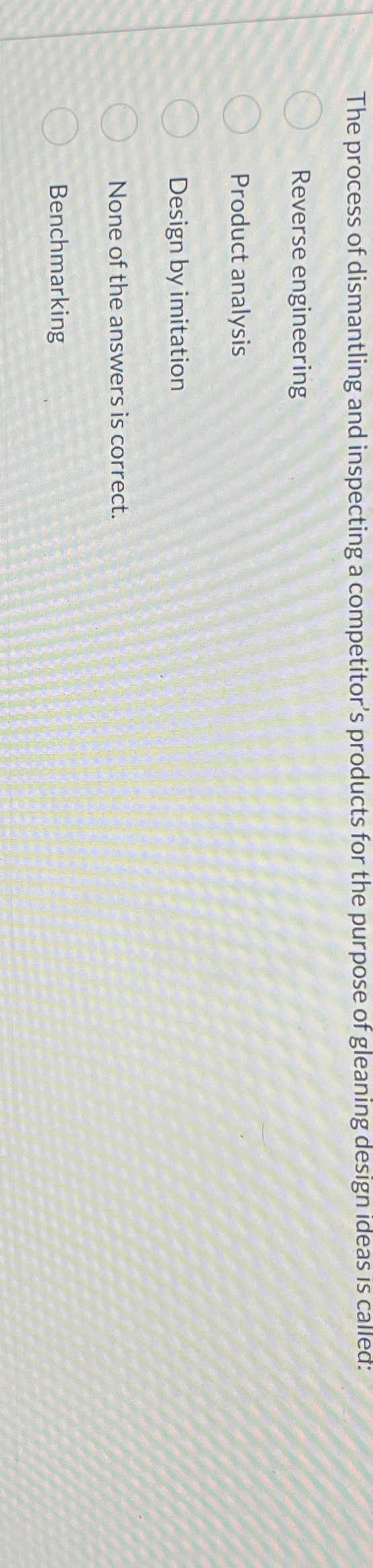 Solved The process of dismantling and inspecting a | Chegg.com