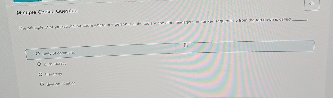 Solved Multiple Cholce QuestionThe principle of | Chegg.com