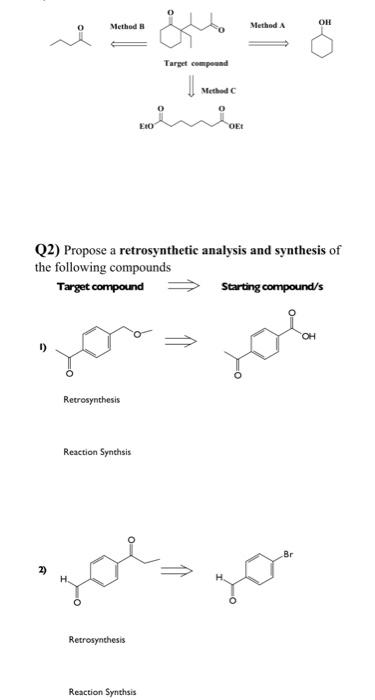Solved Retrosynthesis Practice Problems (Q1) Show how the | Chegg.com