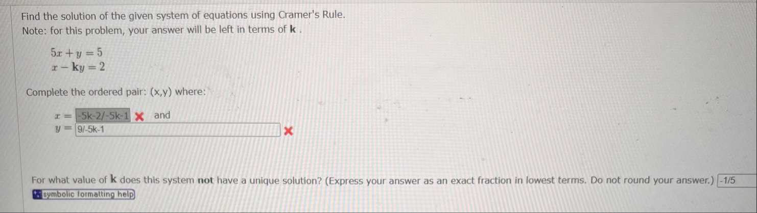 Solved Find the solution of the given system of equations | Chegg.com