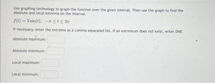 Solved Use graphing technology to graph the function over | Chegg.com Solved Use graphing technology to graph the function over | Chegg.com