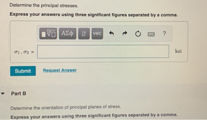 Solved The state of stress at a point is shown on the | Chegg.com