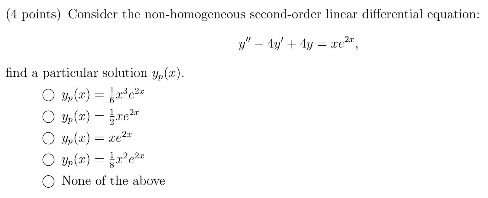 Solved 4 points consider The Non Homogeneous