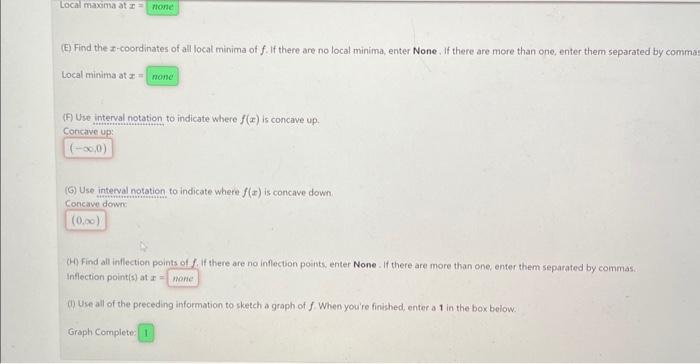 Solved f(x)=2x4x2+1 (A) Find all critical values of f. If | Chegg.com
