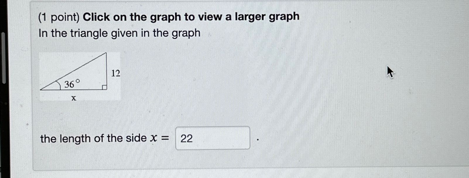 Solved (1 ﻿point) ﻿Click on the graph to view a larger graph | Chegg.com