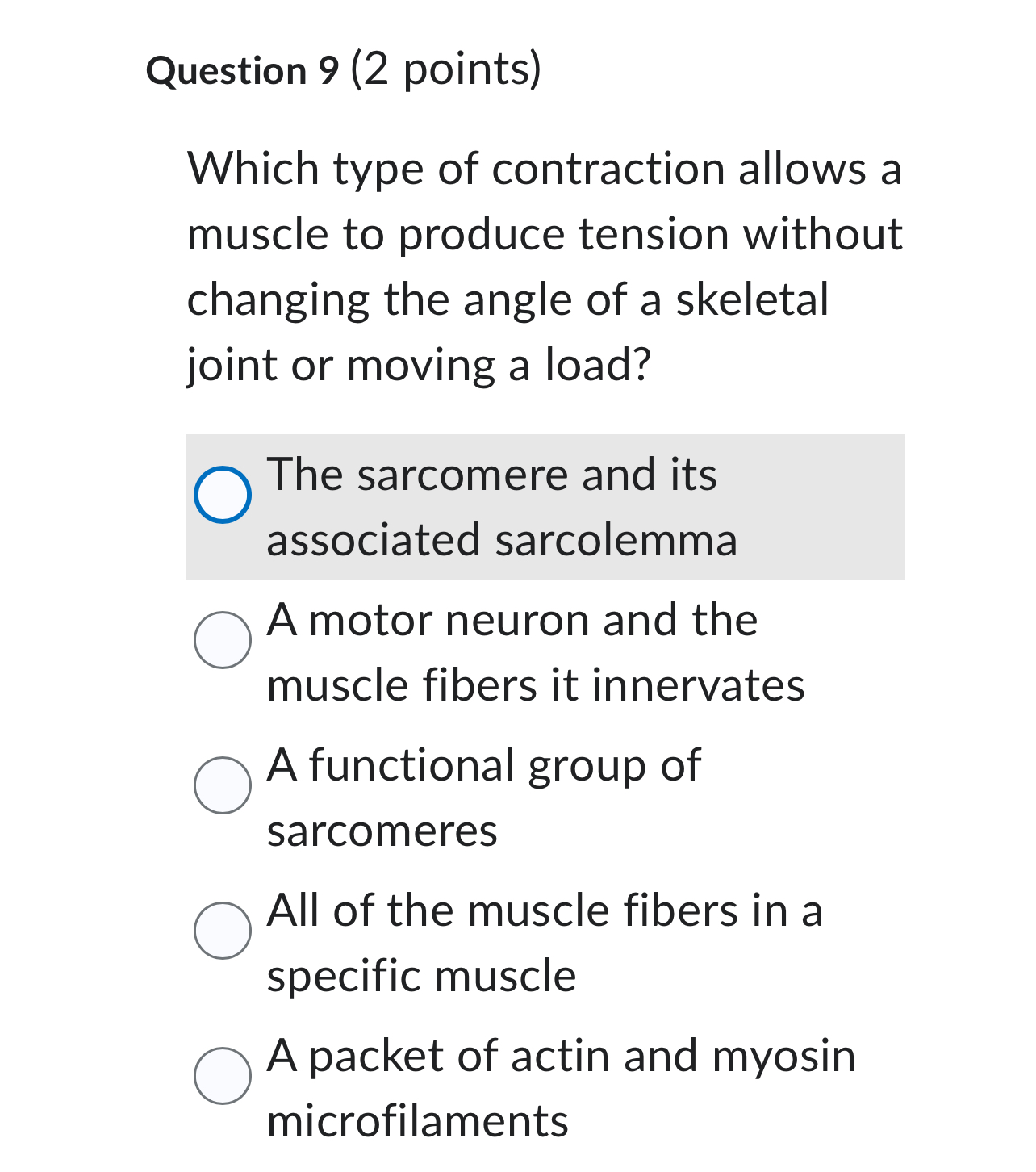 Solved Question 9 (2 ﻿points)Which type of contraction | Chegg.com