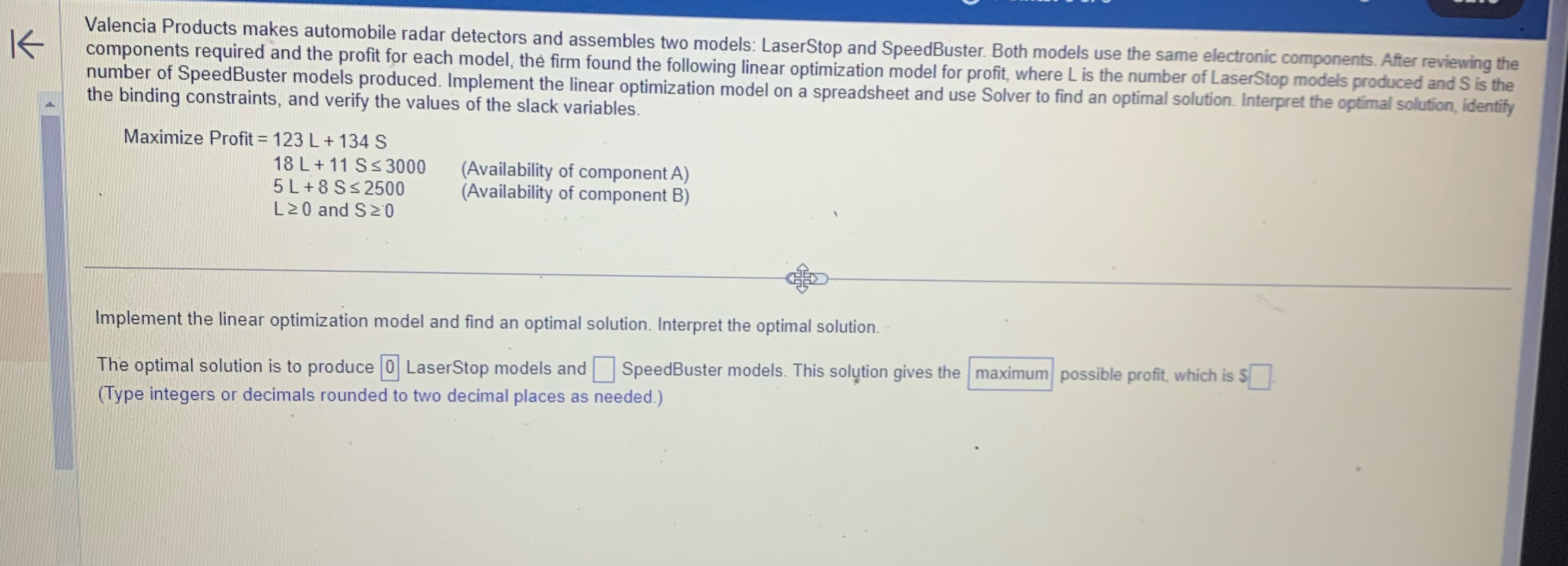 Solved Valencia Products makes automobile radar detectors | Chegg.com