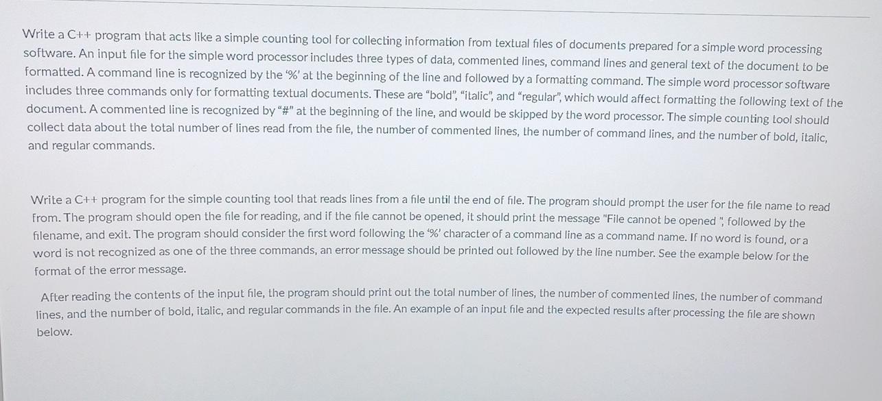 Solved Write a C++ program that acts like a simple counting | Chegg.com