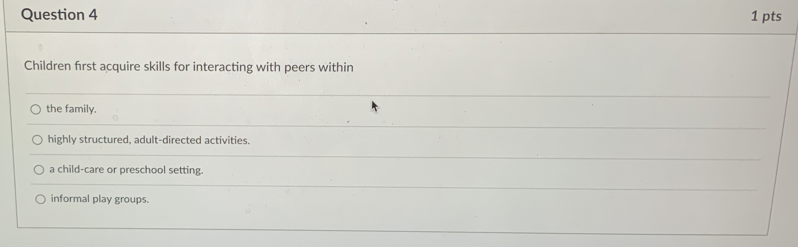 Solved Question 41 ﻿ptsChildren first acquire skills for | Chegg.com