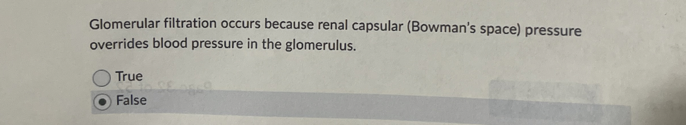 Solved Glomerular filtration occurs because renal capsular | Chegg.com