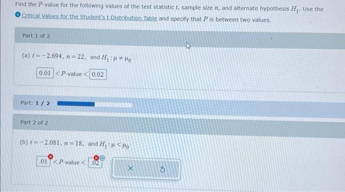 Solved (i) Critical Values for the Student's t Distribution | Chegg.com