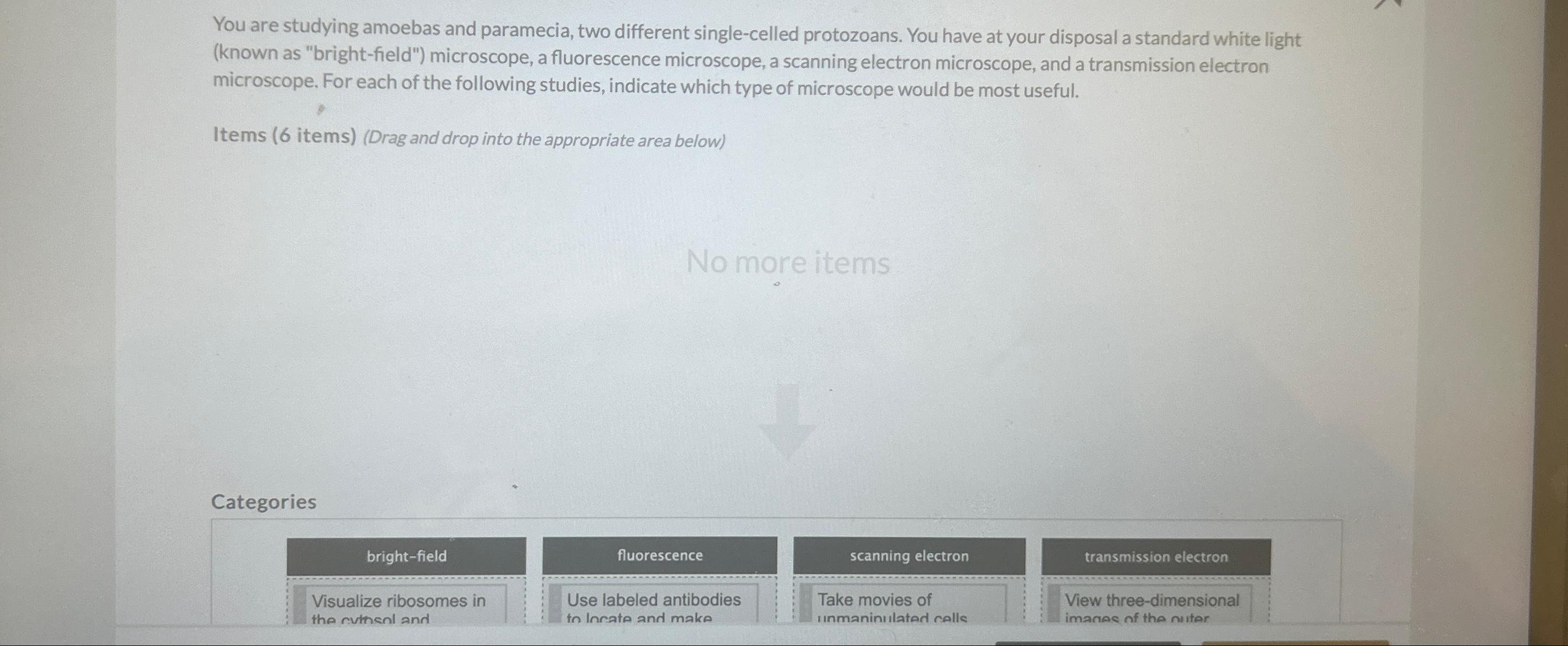 Solved You are studying amoebas and paramecia, two different | Chegg.com