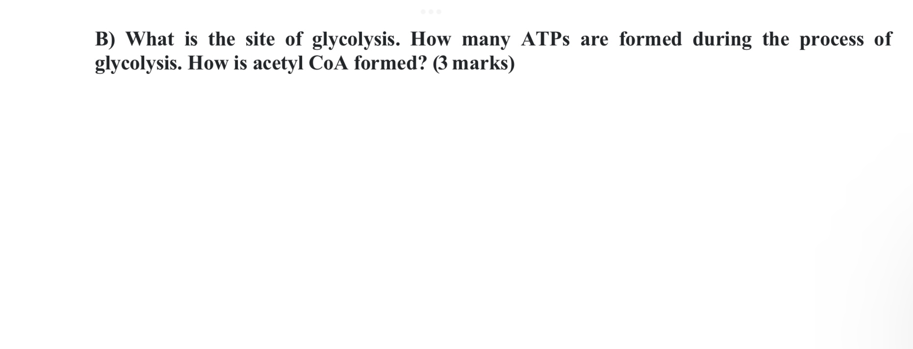 Solved B) ﻿What is the site of glycolysis. How many ATPs are | Chegg.com