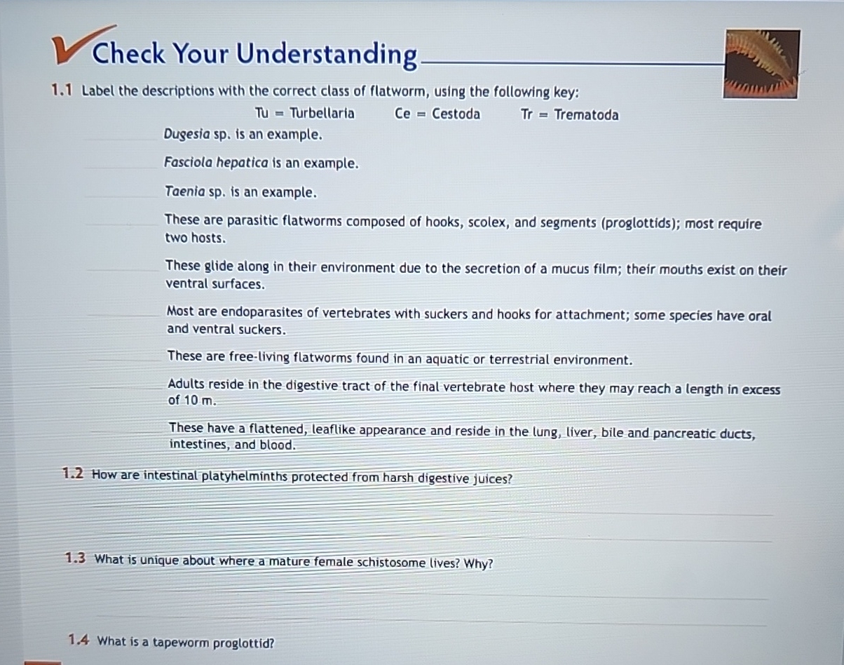Solved Check Your Understanding1.1 ﻿Label the descriptions | Chegg.com