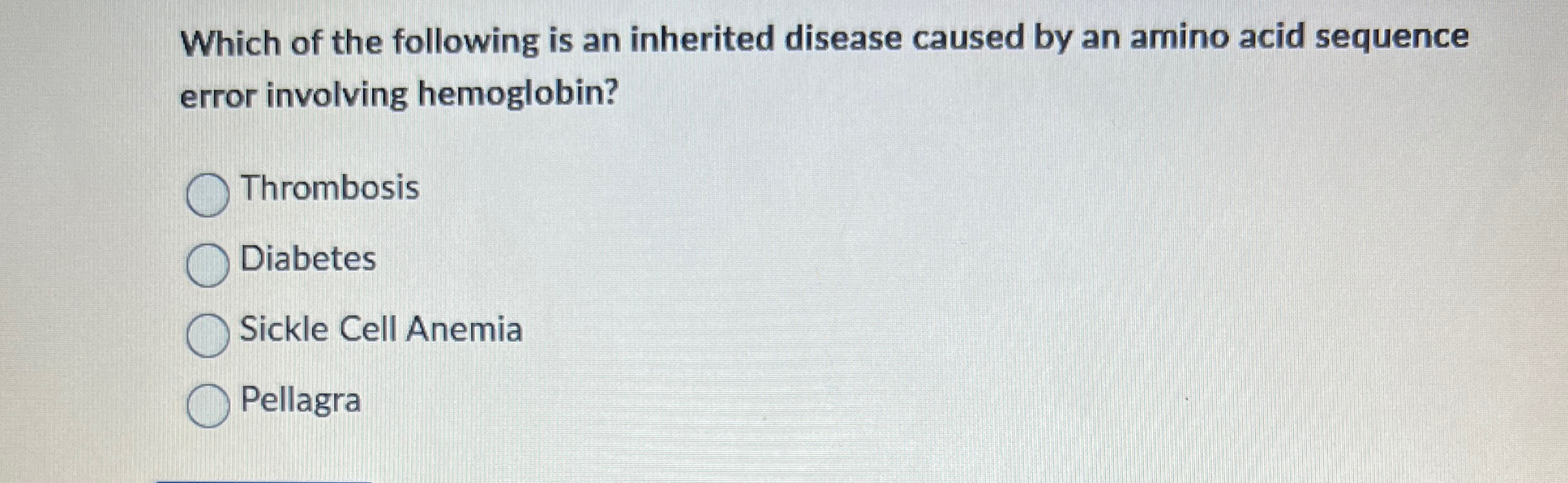 Solved Which of the following is an inherited disease caused | Chegg.com