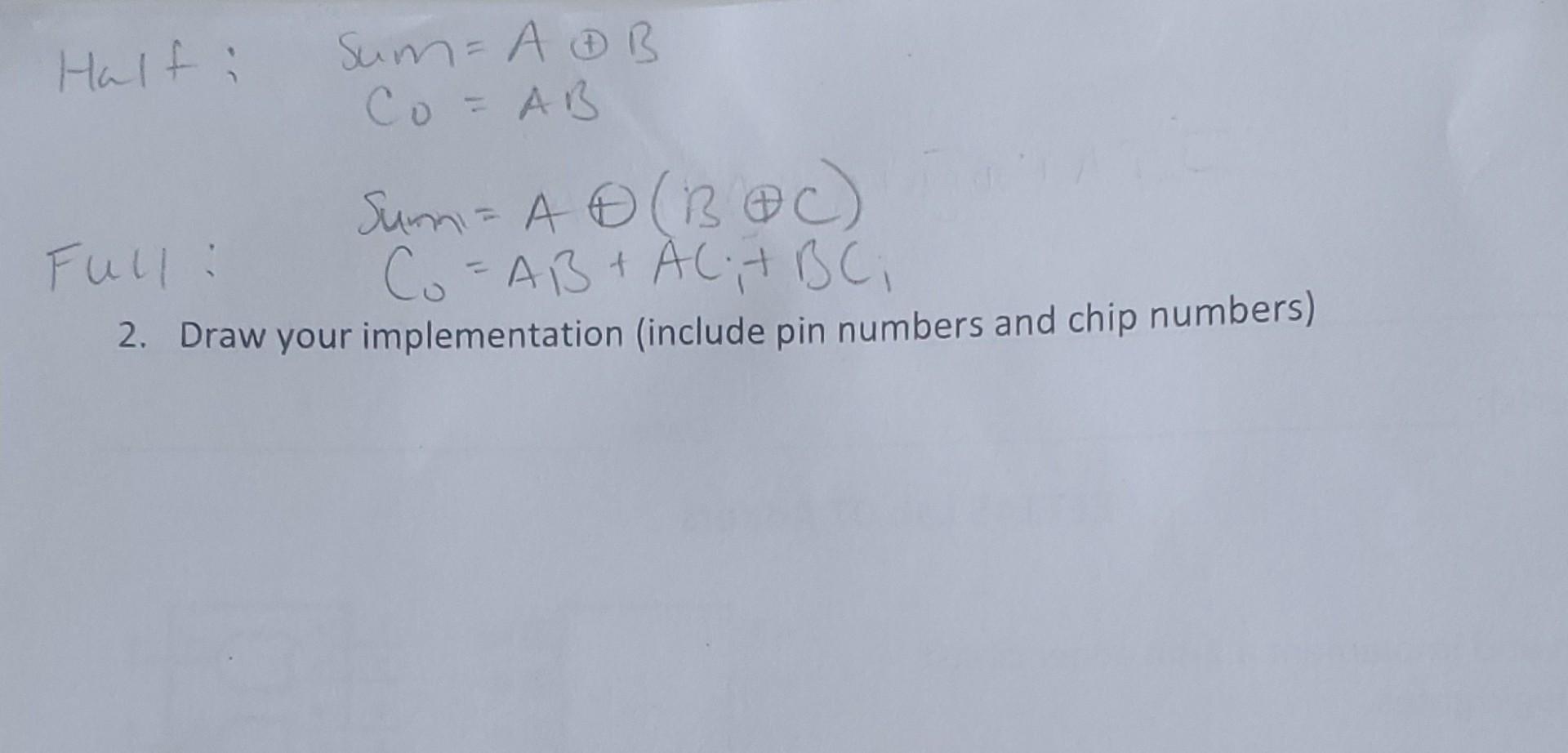 Solved Help please 🙏 Procedure 1. Implement a 2-bit Adder | Chegg.com