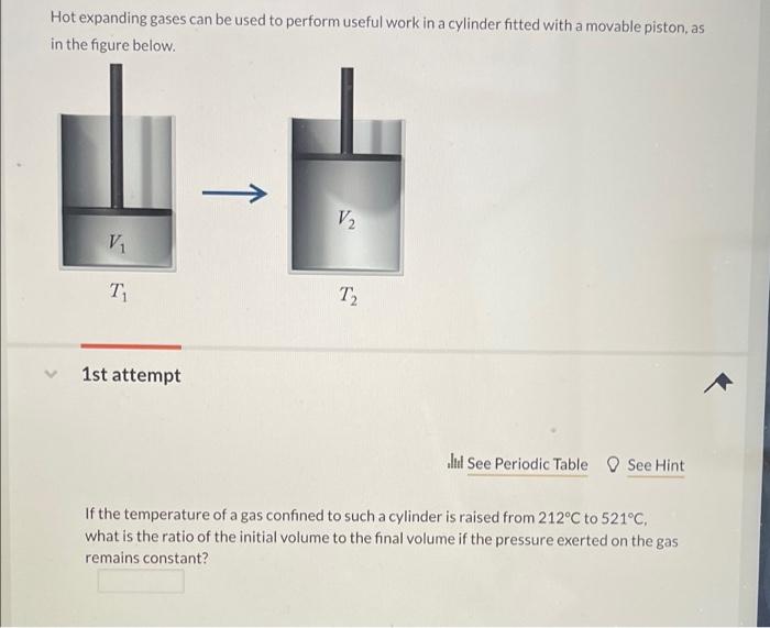 Solved Hot expanding gases can be used to perform useful | Chegg.com