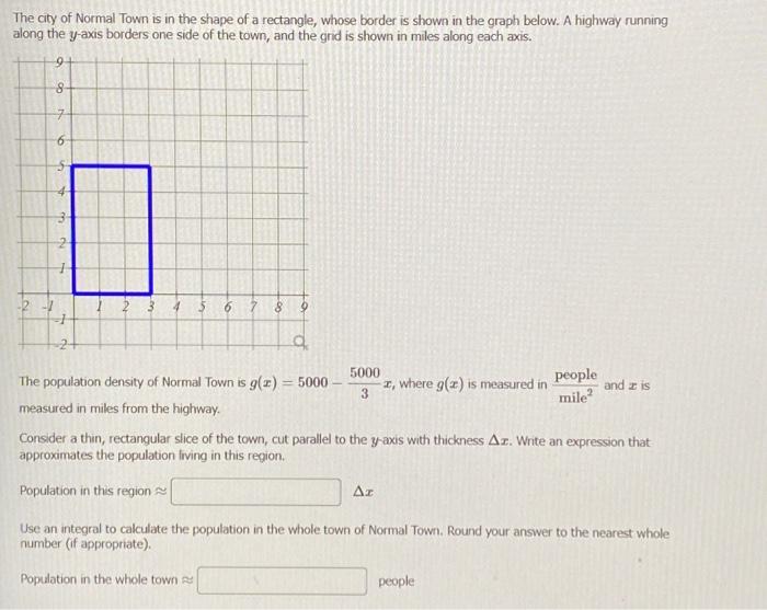 Solved The aty of Normal Town is in the shape of a | Chegg.com