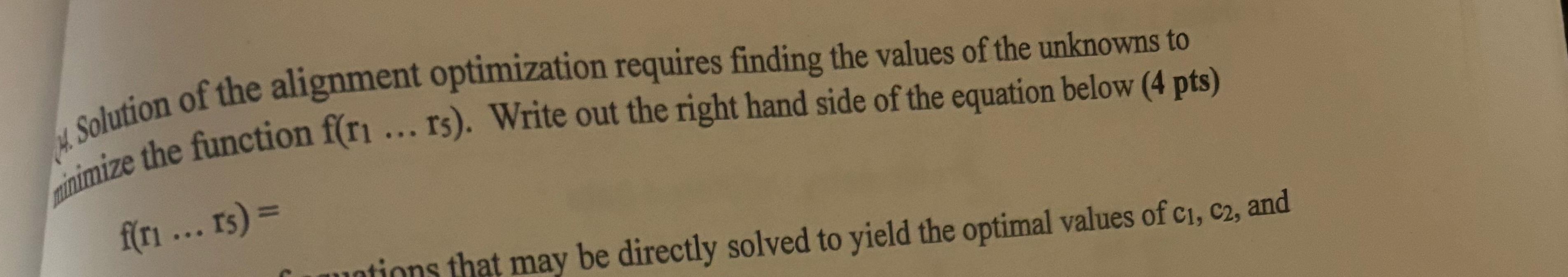 Solved Solution of the alignment optimization requires | Chegg.com